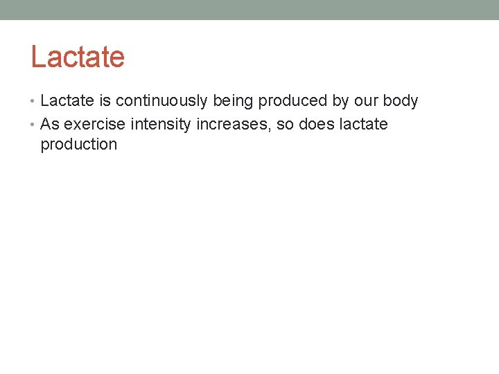 LIP LACTATE INFLECTION POINT LIP When we exercising