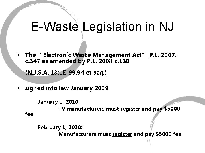 New Jerseys Electronic Waste Recycling Program New Jersey