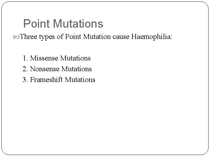 Genetics of Inherited Bleeding Disorders Dr Paul Winter