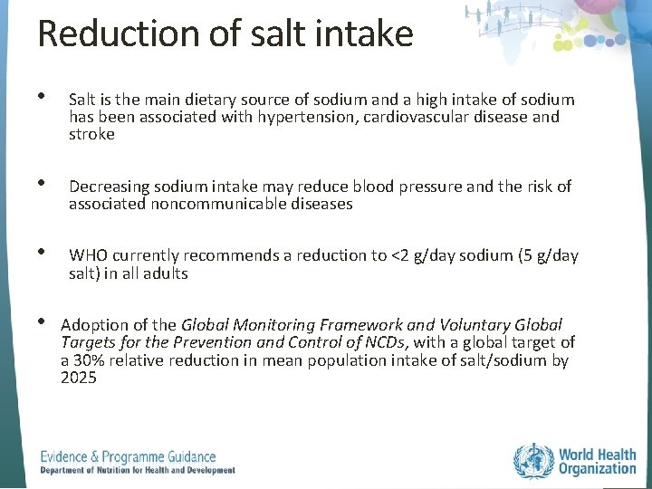 WHO evidence and guidance for salt iodization salt