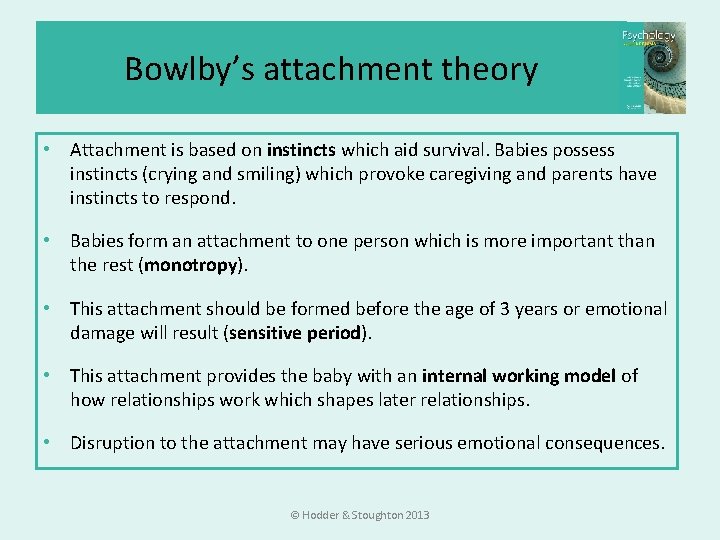 Developmental psychology Social development An introduction to attachment