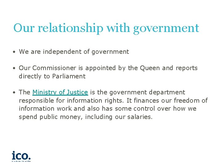 Who we are and what we do An