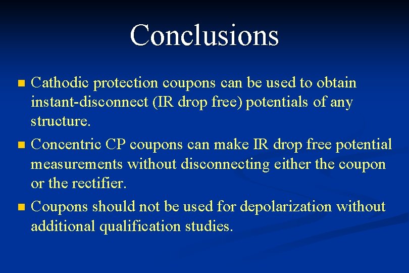 Coupon Technology An Overview Frank Ansuini electrochemical devices