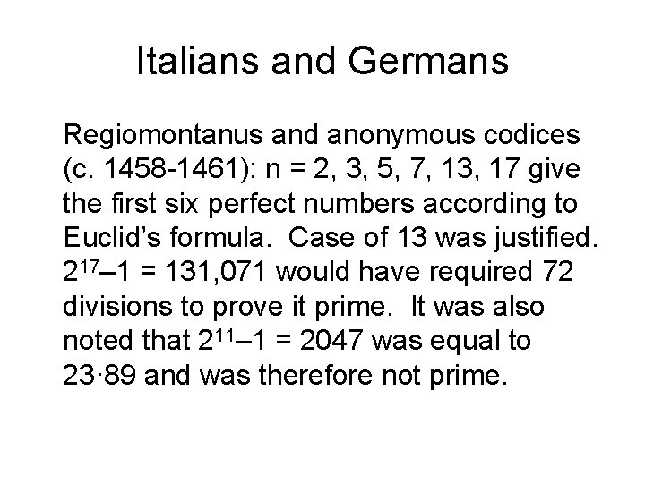 Perfect Prime and Sierpiski Numbers A mathematical excursion