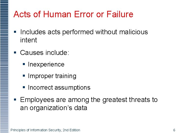 Threats and Attacks Principles of Information Security 2