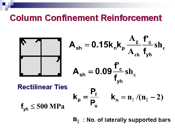 Seismic Design and Detailing of Reinforced Concrete Structures