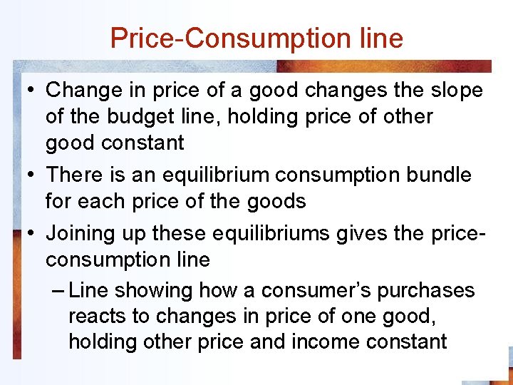 Lecture 4 Consumer Choice Indifference Curve Theory Outline