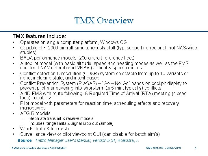 Traffic Manager TMX Modifications to Support Next Gen