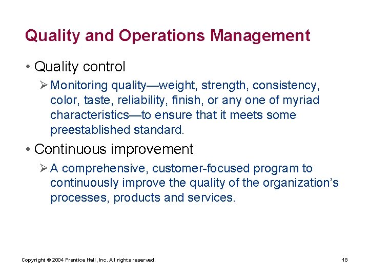 Part 5 Controlling Chapter 14 Operations and Value