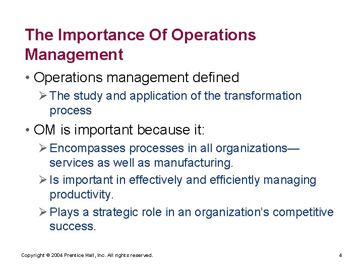 Part 5 Controlling Chapter 14 Operations and Value