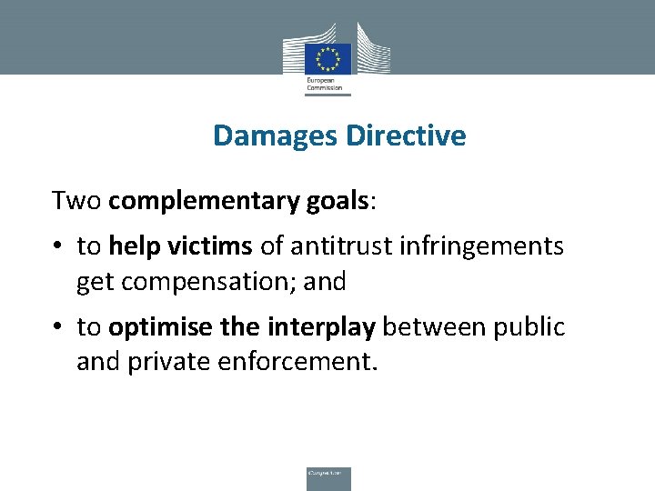 Private enforcement Why and how Anna Vernet Head