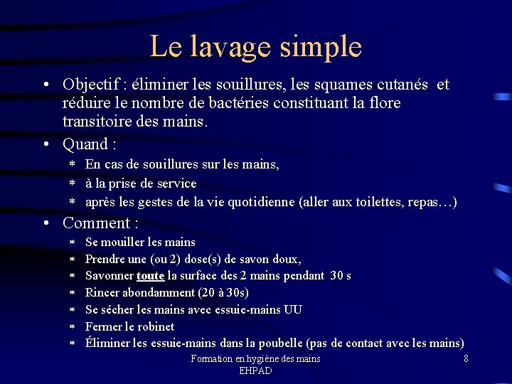 L hygine des mains Formation en hygine des