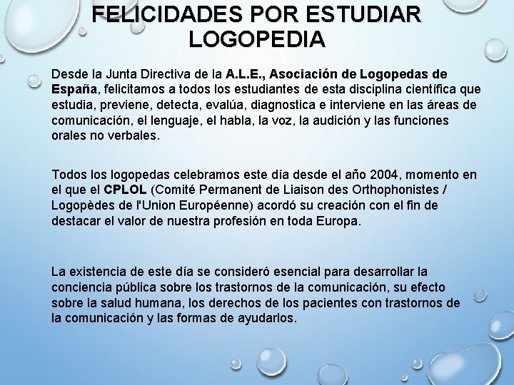 LOGOPEDIA TODOS POR UN BIEN COMN LA LOGOPEDIA