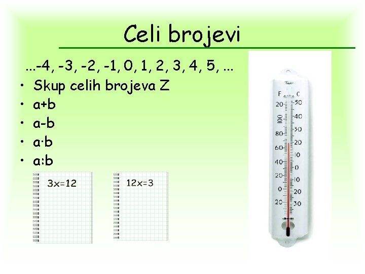 Realni brojevi Brojevi Prirodni brojevi 1 2 3