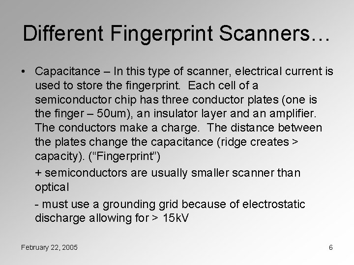 Biometrics Fingerprints Basic fingerprints scanners simple program by