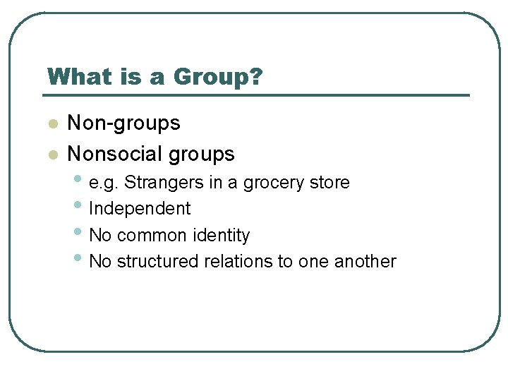 Group Processes Raymond A Mar What is a