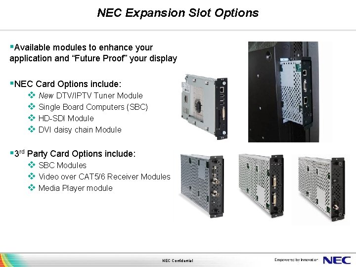 Designing Video Wall Solutions NEC Confidential Designing Video