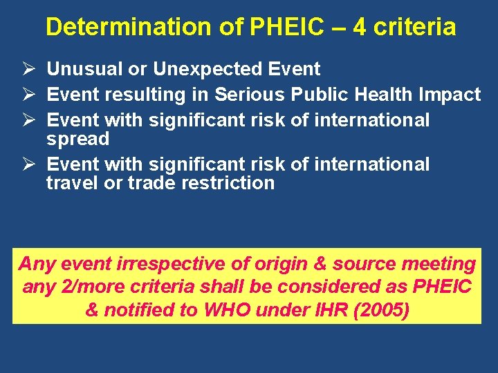 Implementation of IHR Roles Responsibilities of State Dr