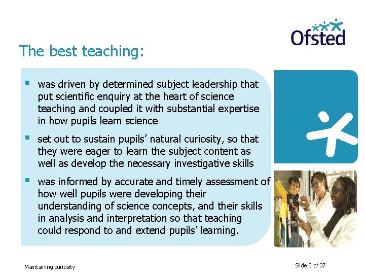 Maintaining curiosity Factors that promote achievement in science