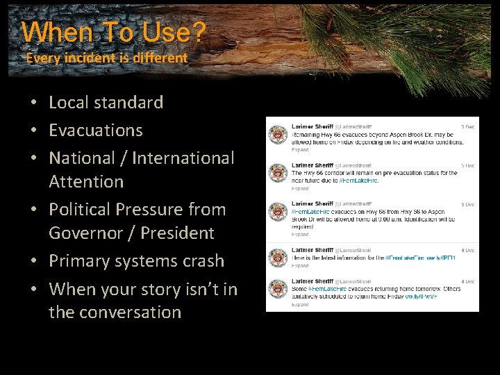 Strategic Use of Social Media On Incidents This
