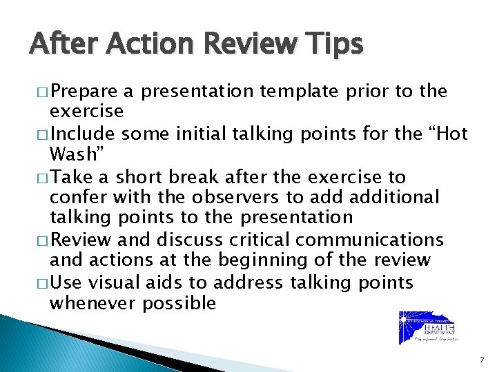 How to Conduct an After Action Review Otherwise