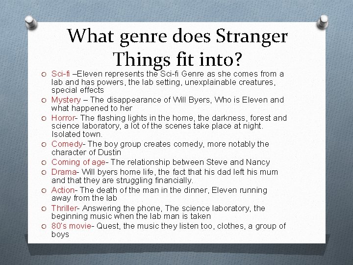 Genre Stranger things What genre does Stranger Things