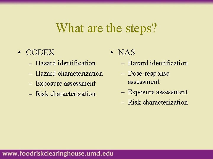 Aflatoxin Risk Assessment Red Book Model Exercise Charles