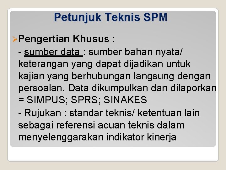 STANDAR PELAYANAN MINIMAL SPM BIDANG KESEHATAN DI KABUPATENKOTA