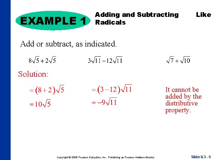 Chapter 8 Section 3 Copyright 2008 Pearson Education