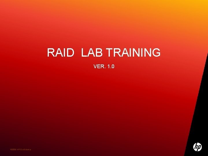 RAID LAB TRAINING VER 1 0 1 2009
