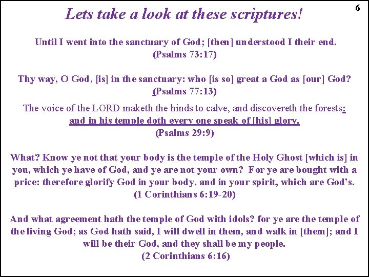 1 The Sanctuary of our Body THE THIRD