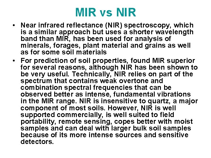 Near infrared NIR spectroscopy What is NIR Near