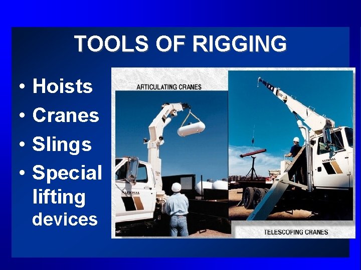 BASIC RIGGING MSHA REGULATIONS 5657 16007 Taglines Hitches