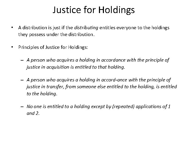 The Entitlement Theory Robert Nozick Utilitarianism Justice as