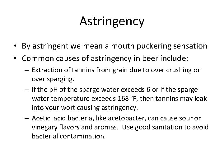 Beer Basics Trouble Shooting Off Flavors July 2008