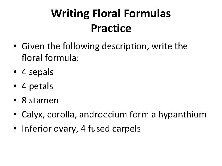 Floral Formulas A Cool Way to Look at