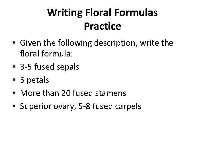 Floral Formulas A Cool Way to Look at