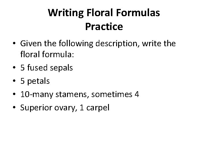 Floral Formulas A Cool Way to Look at