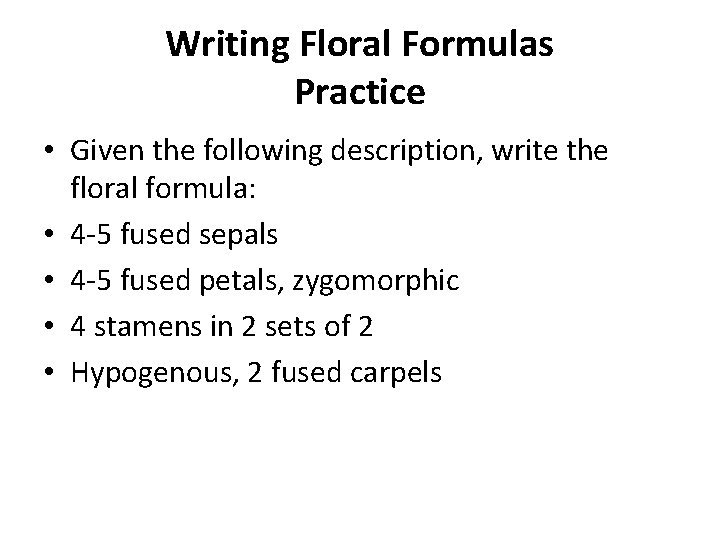 Floral Formulas A Cool Way to Look at