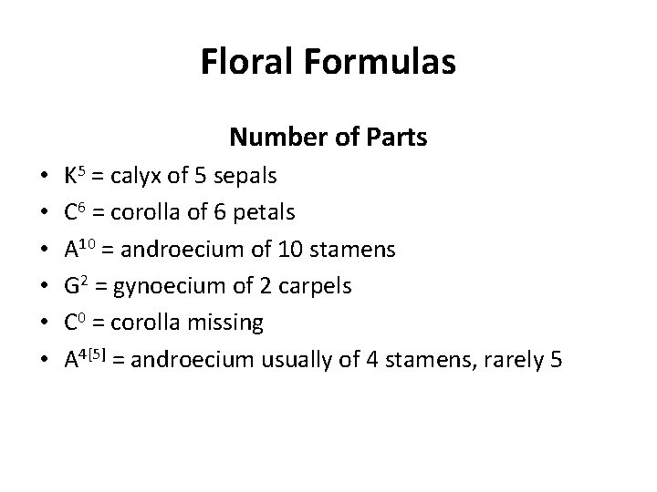 Floral Formulas A Cool Way to Look at