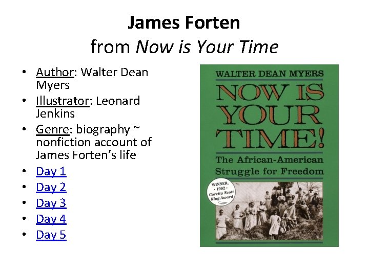 James Forten from Now is Your Time Author