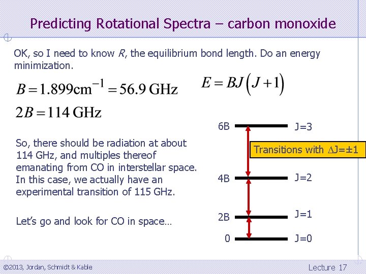 Lecture 17 Computational Spectroscopy Predicting real observables 2013