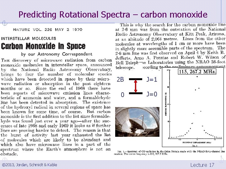 Lecture 17 Computational Spectroscopy Predicting real observables 2013