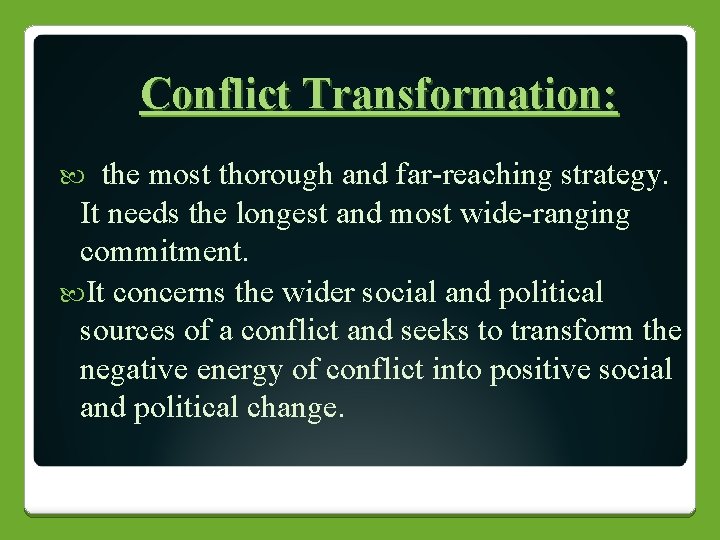 Peace building and conflict transformation Durga Nidhi Sharma