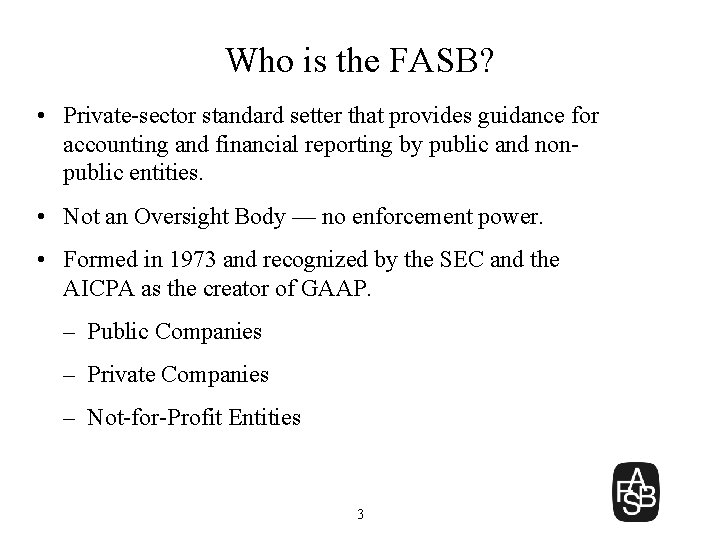 Whats going on at the FASB Spring 2003