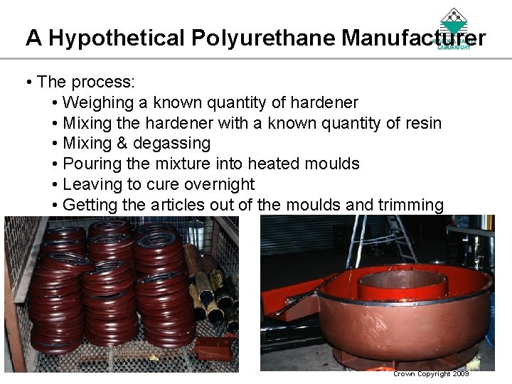 Polyurethane polymer manufacturing Case study www hsl gov