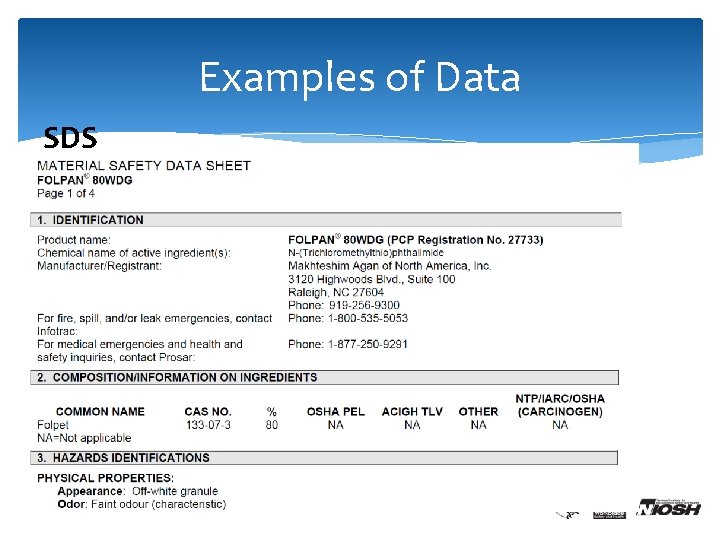 NIOSH Occupational Exposure Banding Decision Logic Lauralynn Taylor