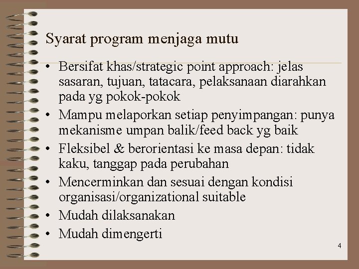 PROGRAM PENJAMINAN MUTU APLIKASI PDCA Rr Tutik Sri