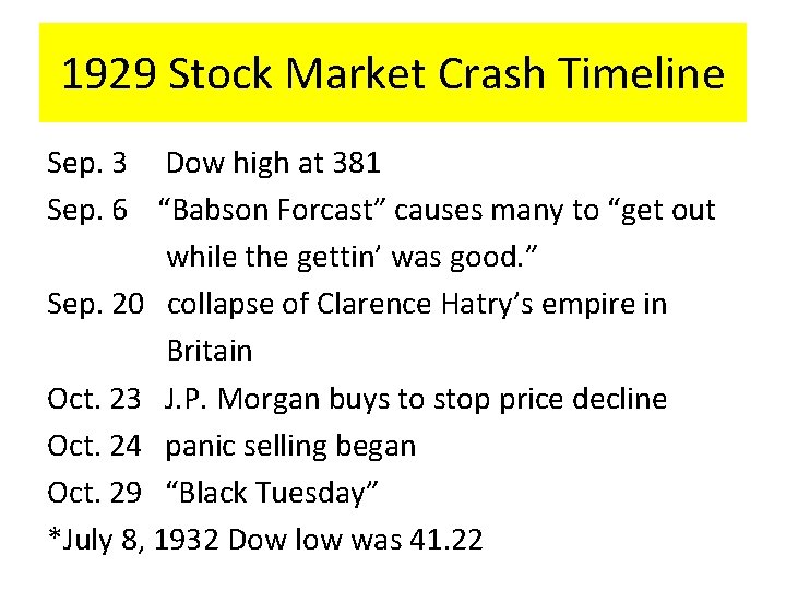 What caused the Great Depression Important to remember