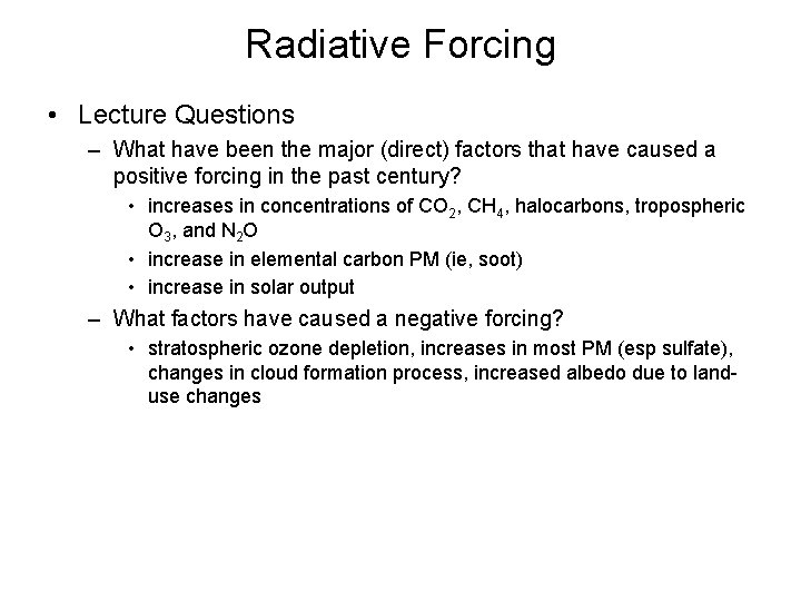 Global Warming Climate Change Outline of Lectures Earths